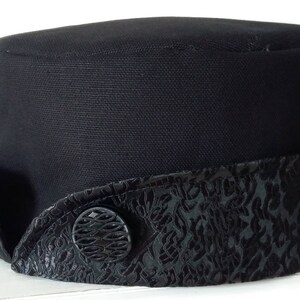 Pill Box Hat Black Pillbox Style Hat, Formal Hat, Handmade, - Etsy