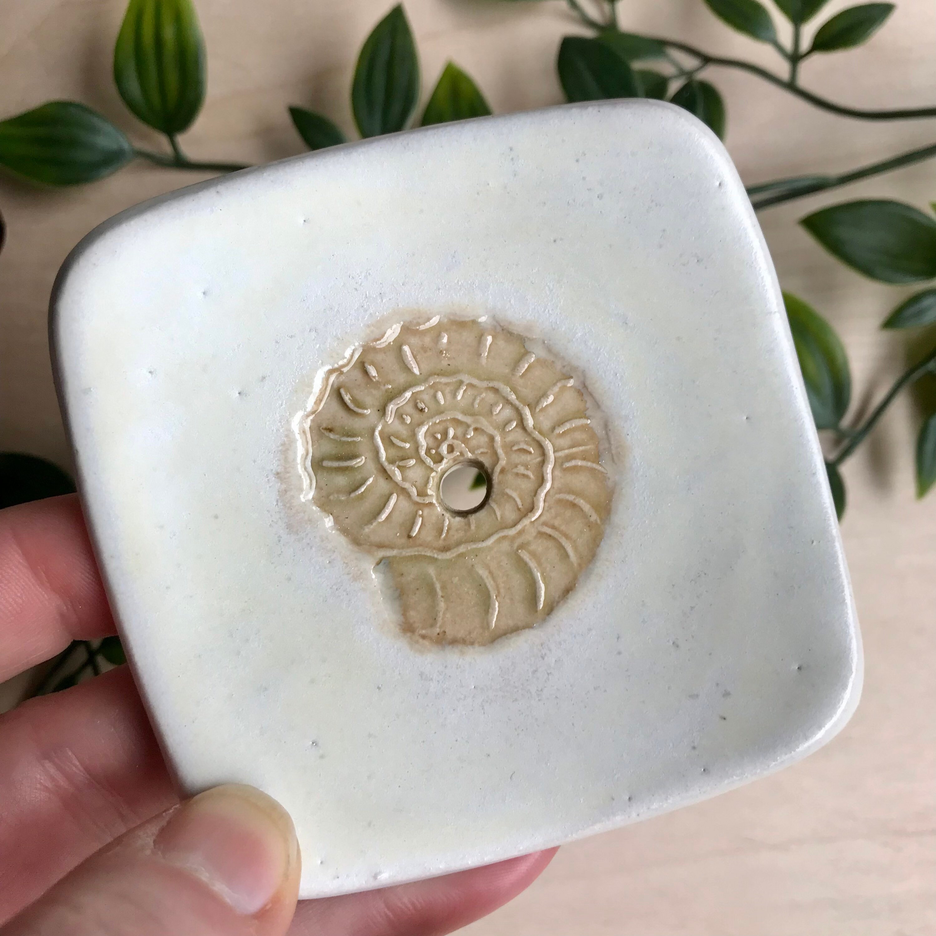 Handmade Stoneware Pottery Square Fossil Shampoo or Soap Dish - Etsy UK