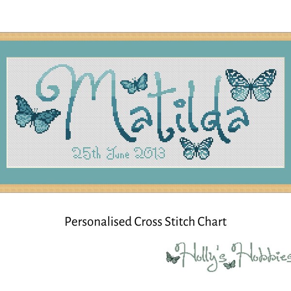 Cross Stitch Name - Etsy