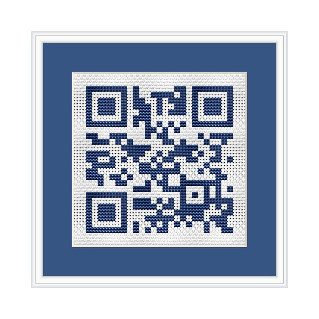 Happy Father's Day QR Code PDF Cross Stitch Chart - Etsy