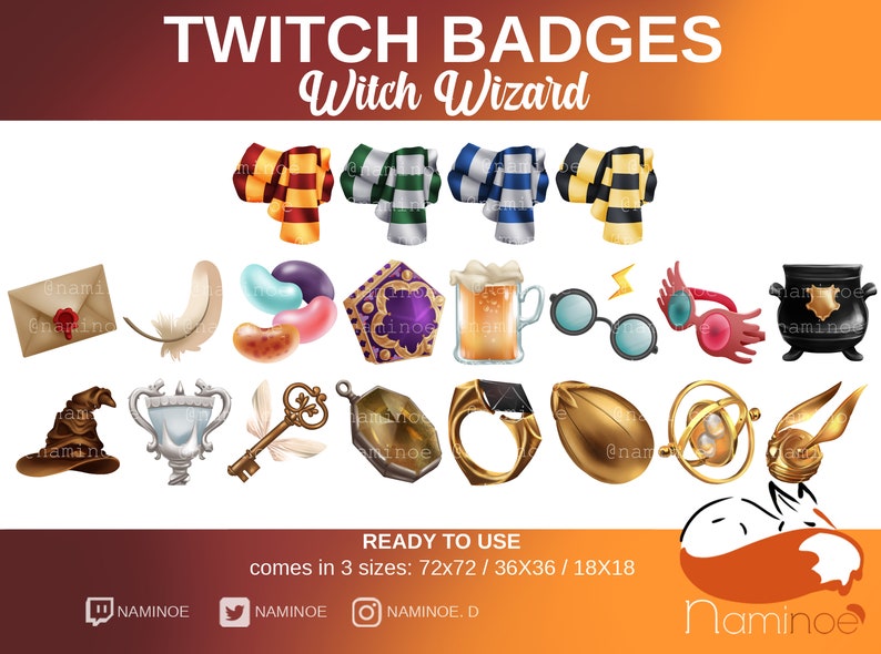 20 Wizard Twitch Badges, Witch Twitch Sub Badge, Twitch Bits Badges ...