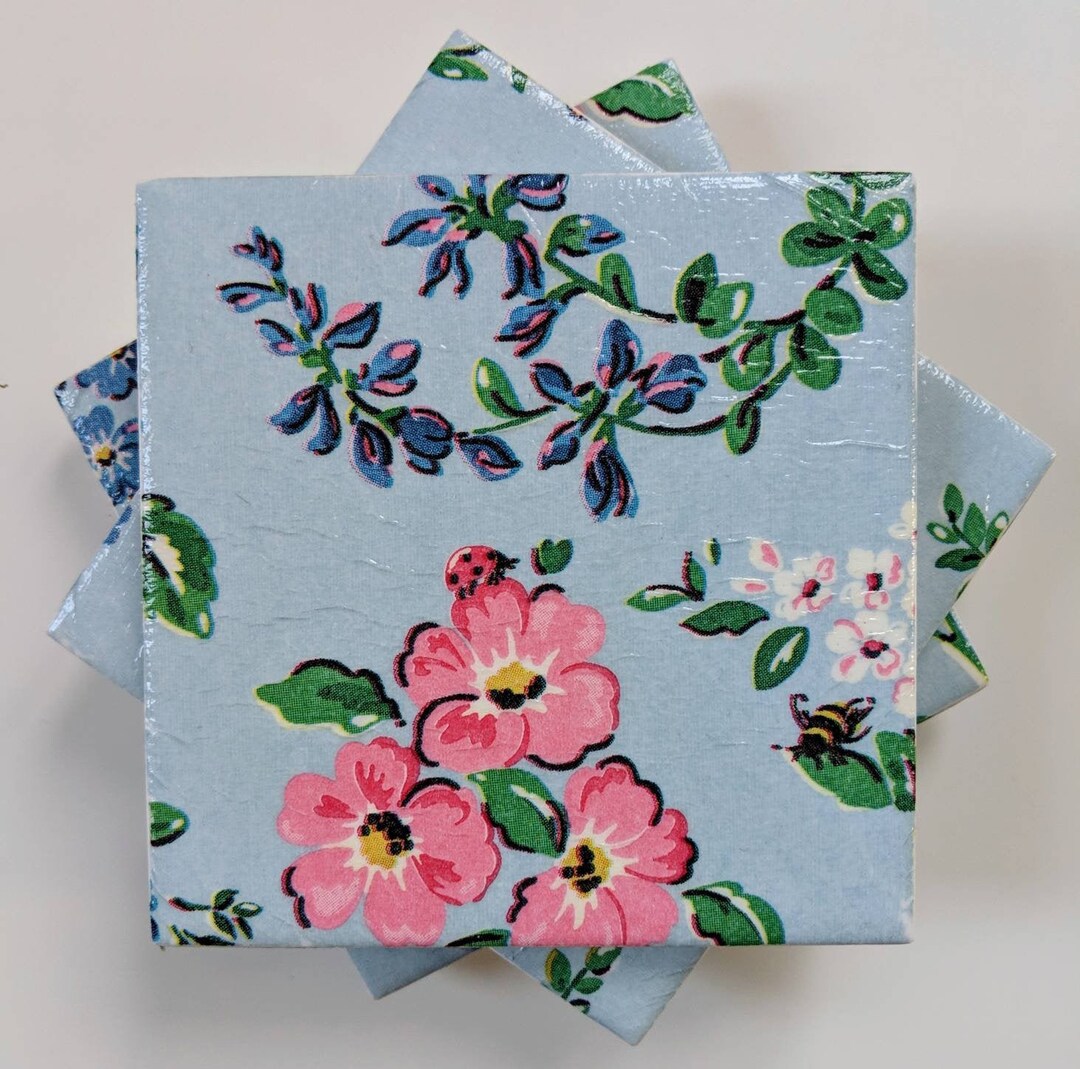 Coasters in Cath Kidston Meadow - Etsy Nederland
