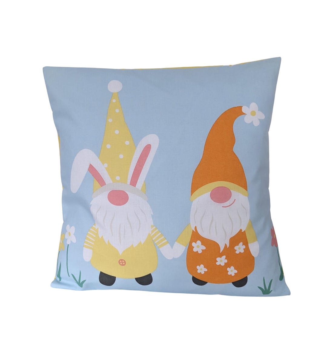 Easter Bunny Gonk Rabbit Blue Yellow Cushion 16" - Etsy