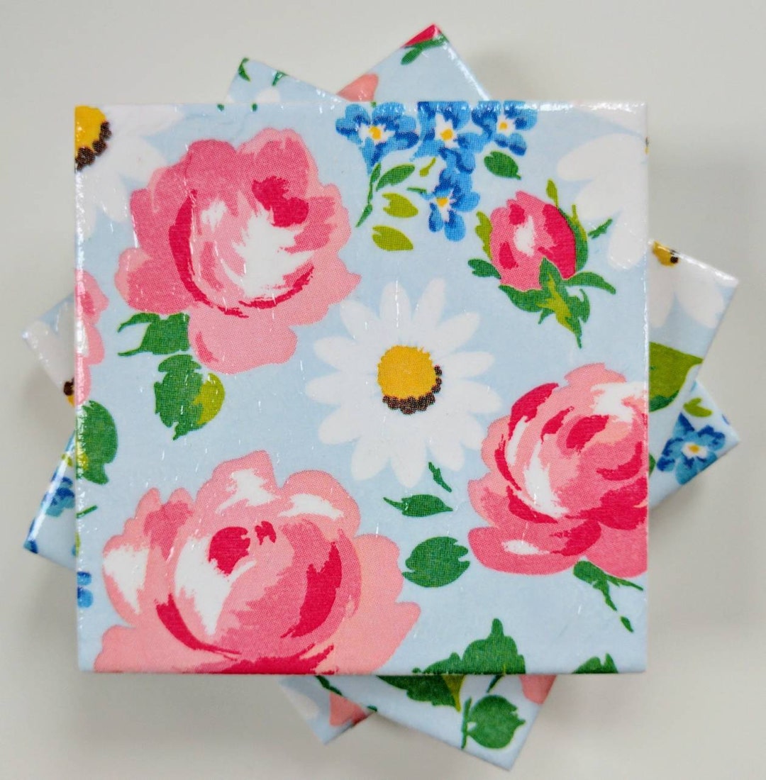 Coasters in Cath Kidston Daisies and Roses - Etsy