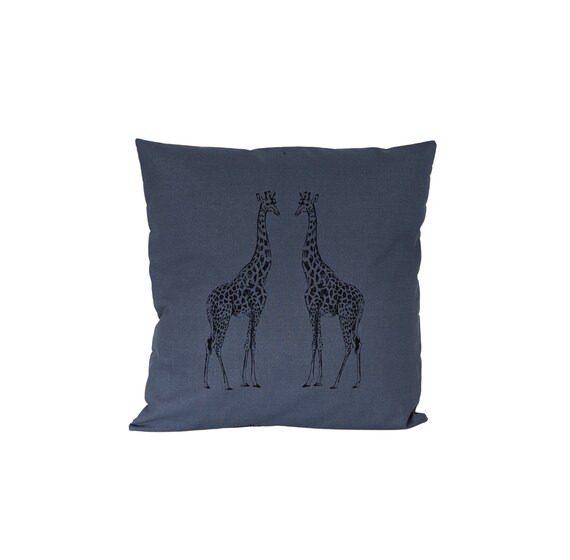 Dark Blue Giraffe Print