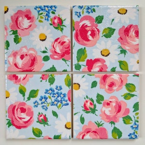 Coasters in Cath Kidston Daisies and Roses - Etsy