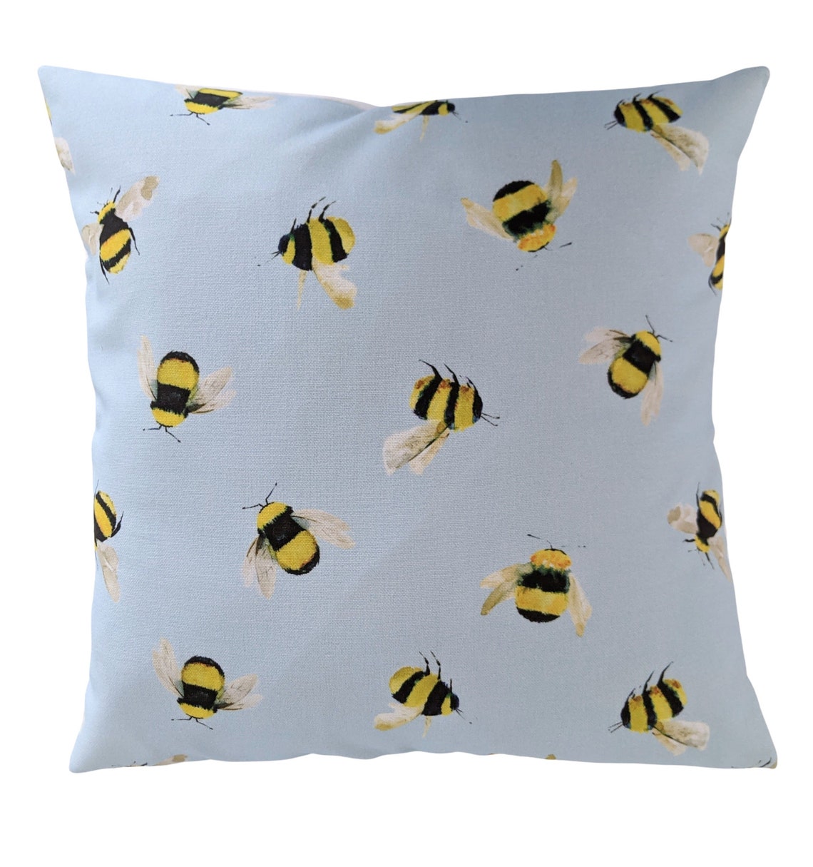 Bumble Bee Blue Cushion Cover 14" 16" 18" 20" - Etsy UK
