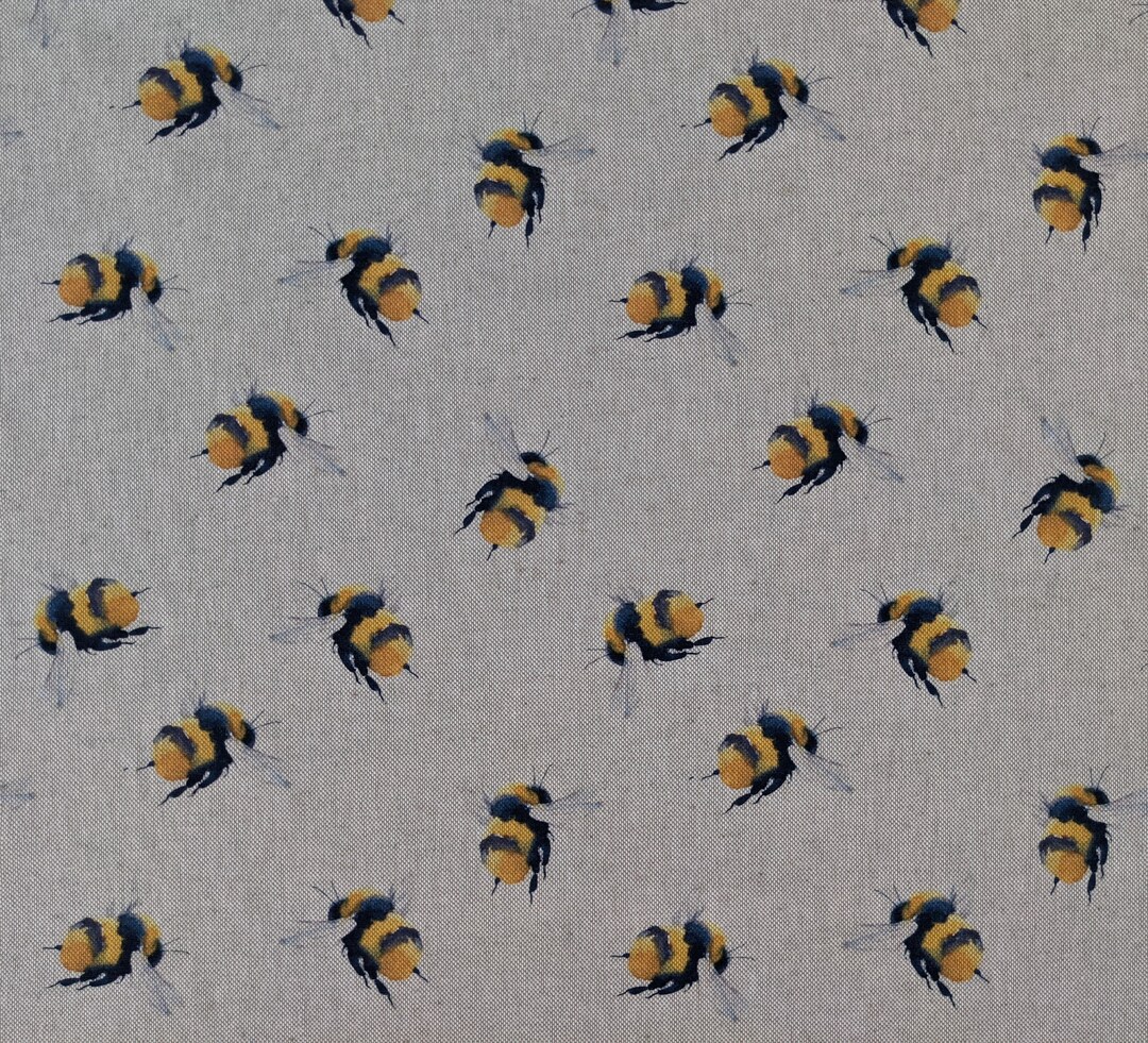 Tablecloth Linen Look Bumble Bees - Etsy