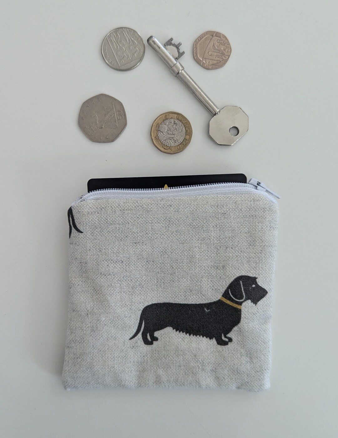 Emily Bond Wire Haired Black Dachshund Dog Coin Purse Small Handmade - Etsy
