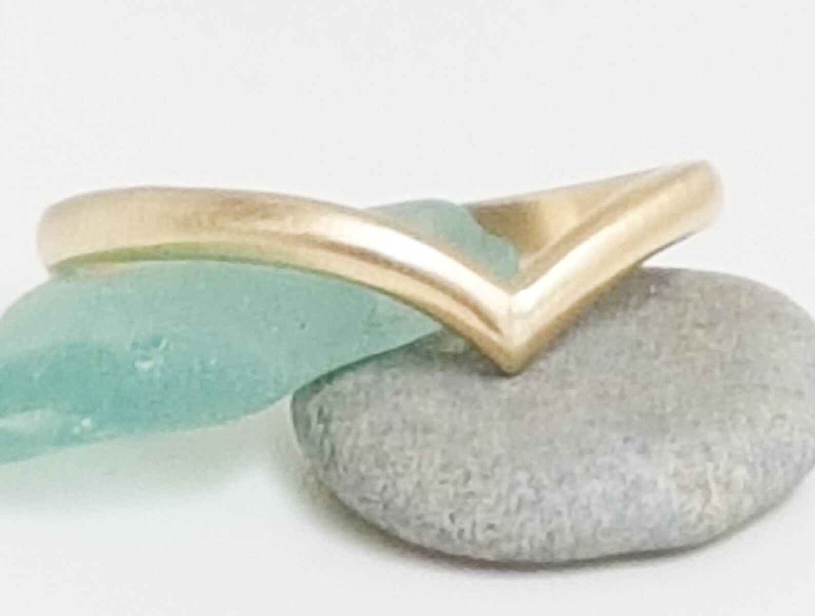 Wishbone Gold Wedding Ring Wedding Ring for Her Stack Able - Etsy