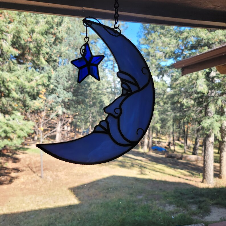 Stained Glass Moon - Etsy