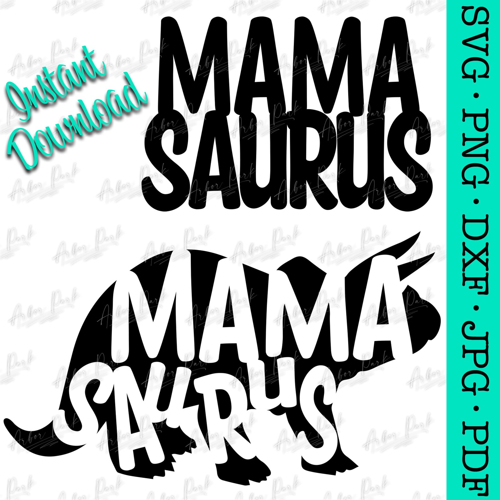 Mamasaurus Daddysaurus Babysaurus SVG File, Dinosaur Family ...