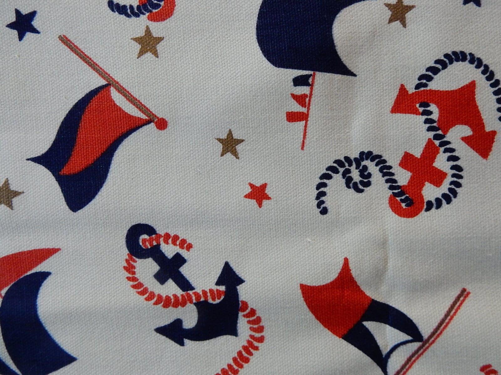 Vintage Nautical Fabric/1950s - Etsy