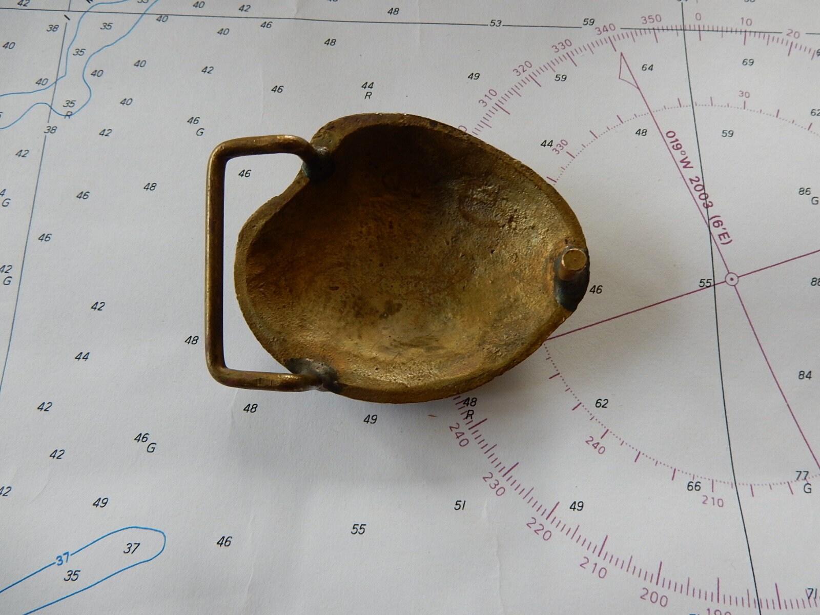 Vintage Solid Brass Clam Shell Belt Buckle/nautical - Etsy