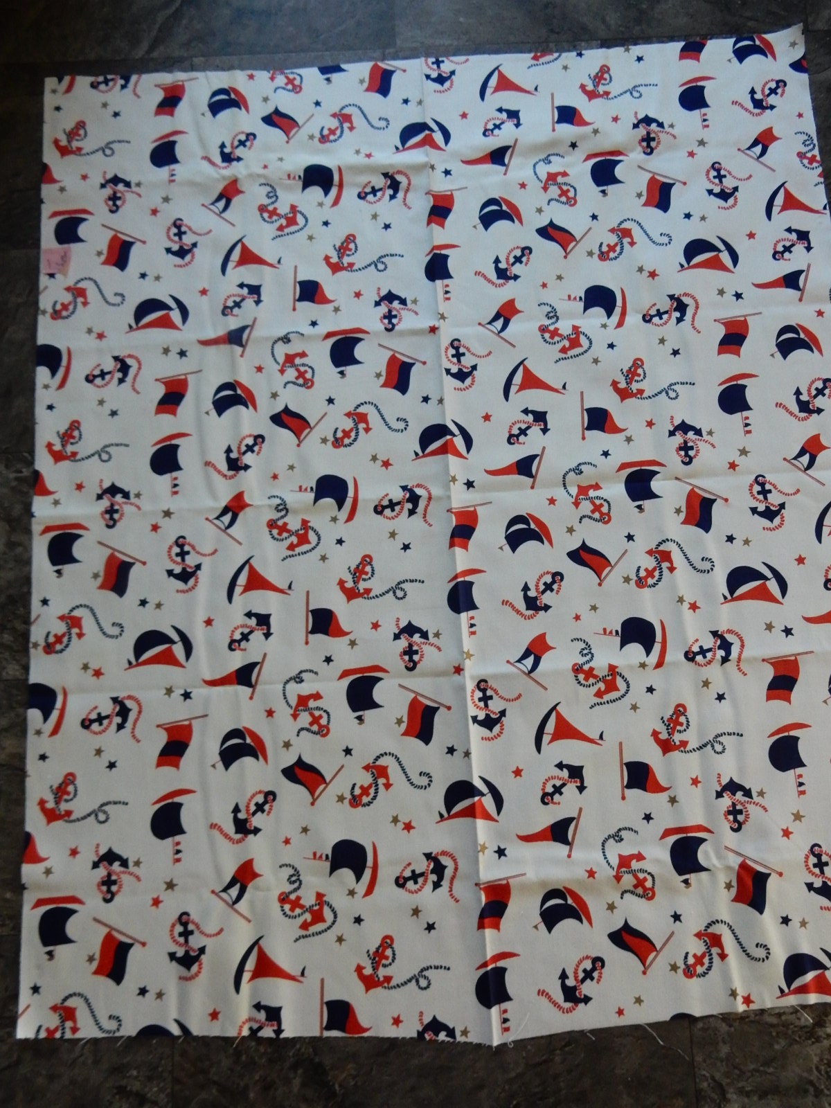 Vintage Nautical Fabric/1950s - Etsy
