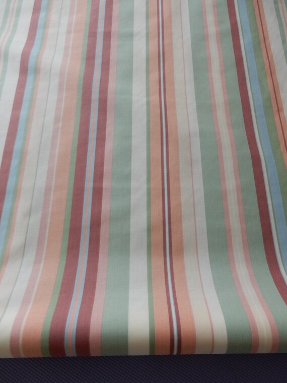 Vintage Nautical Stripe Fabric/waverly/sidewalk - Etsy