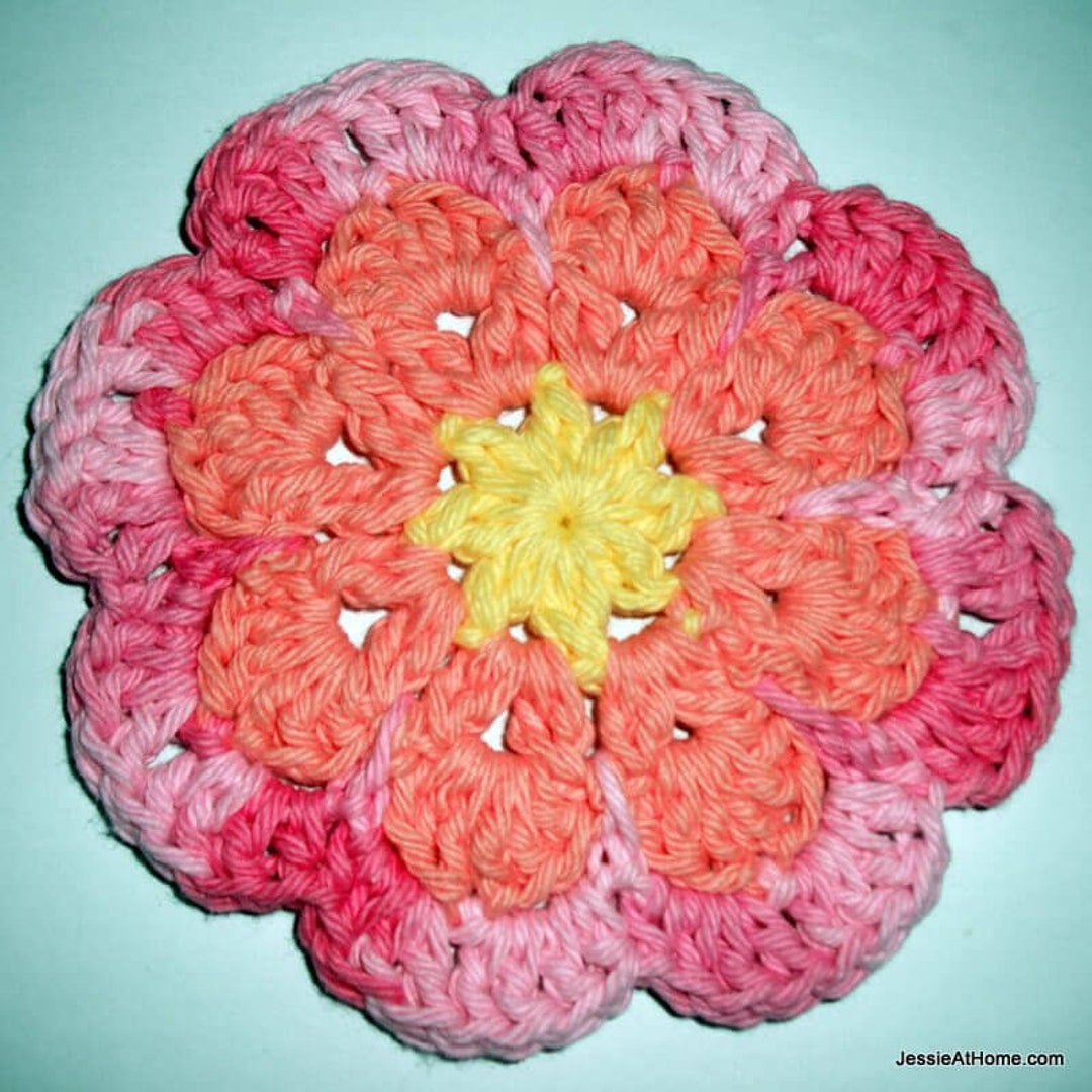 Large Flat Flower - Crochet PATTERN PDF ONLY - Etsy