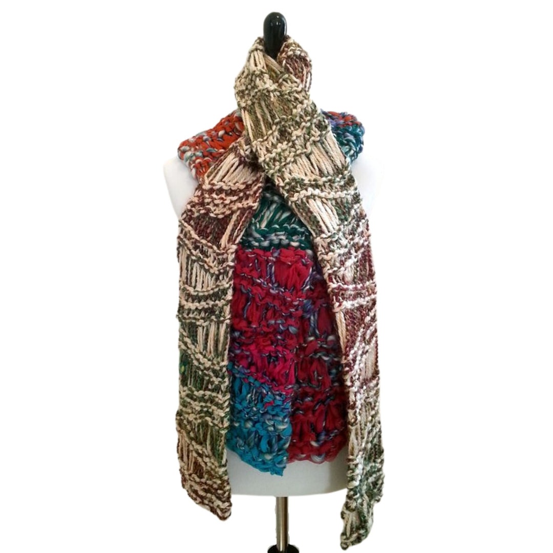 Chutes & Ladders Knit Scarf Pattern - Easy Bulky Yarn Knitting Project ...