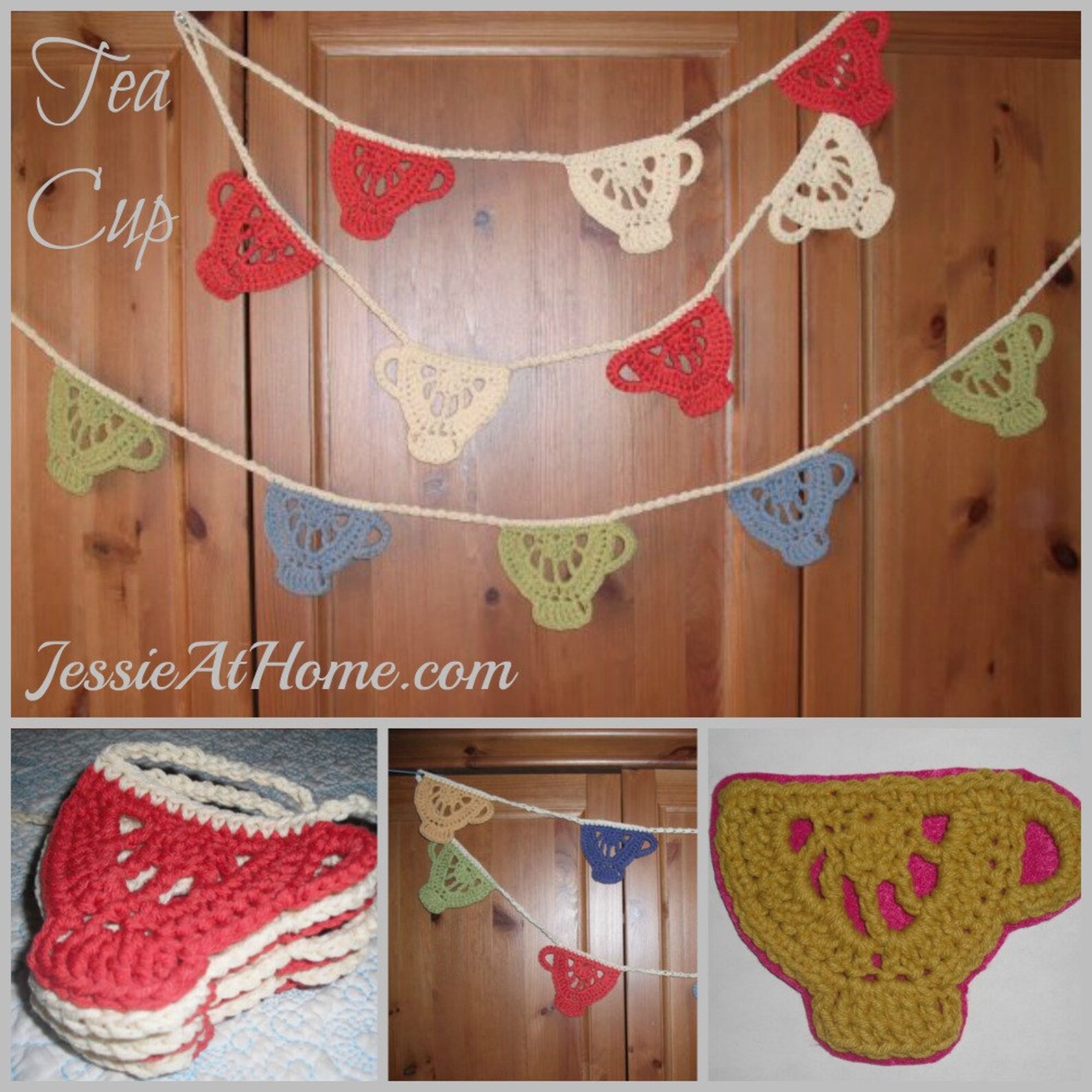 Tea Cup Applique/ Bunting Crochet Pattern - Etsy