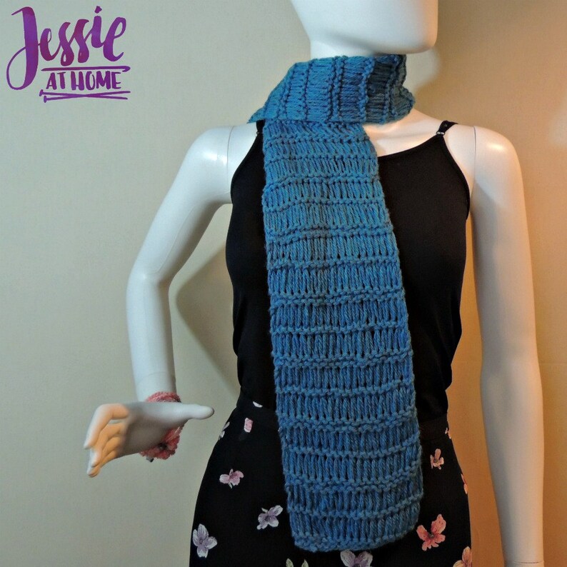 Basic Drop Stitch Scarf Knit PATTERN PDF ONLY - Etsy