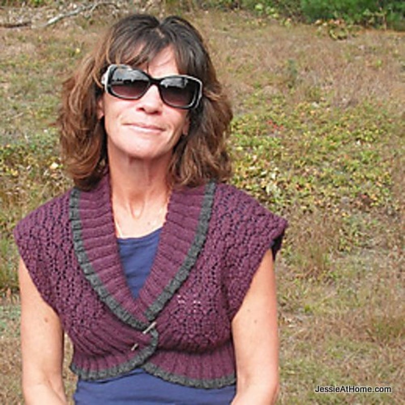 Angela Lacey Knit Shrug Pattern Ribbed Circle Shrug Sizes XS - Etsy