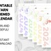 Printable Rainbow Yarn Themed 2024 Calendar in 4 Sizes A4, A5, Letter ...