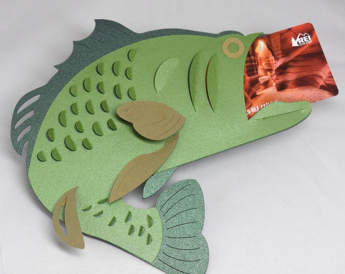 Fish Gift Card Holder for the Outdoorsman - Etsy
