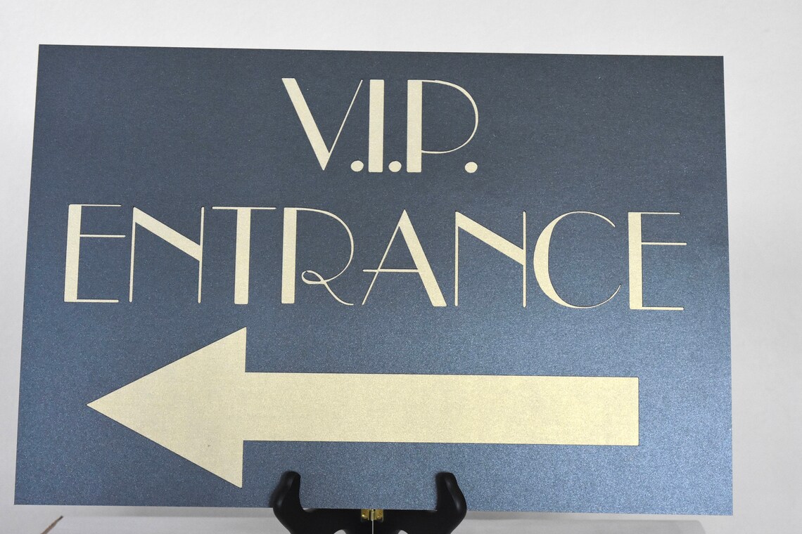 VIP Entrance Sign for Red Carpet Event in Black and Gold or Silver - Etsy