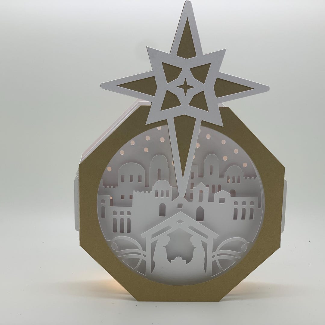 3D Christmas Nativity Shadow Box Card - Etsy
