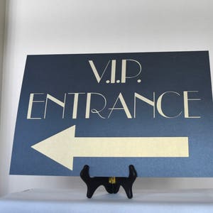 VIP Entrance Sign for Red Carpet Event in Black and Gold or Silver - Etsy