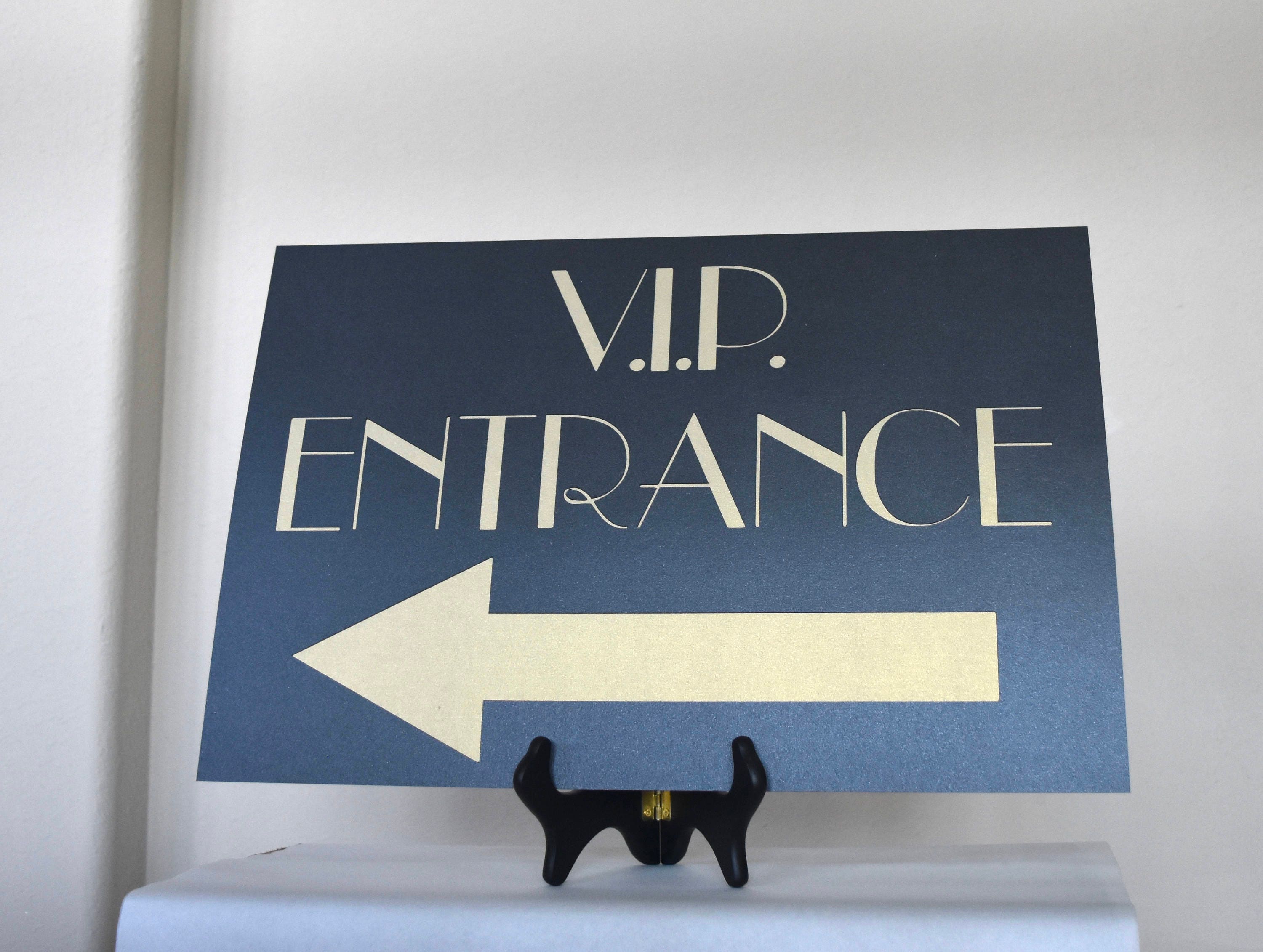 VIP Entrance Sign for Red Carpet Event in Black and Gold or - Etsy