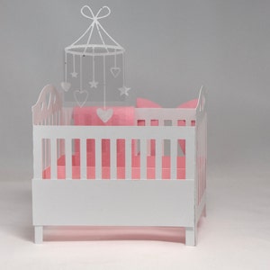 3D New Baby Crib Box Card in Pink or Blue or Purple - Etsy