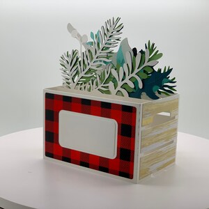 3D Cardinal Crate Christmas Card, Pop up Box Card - Etsy