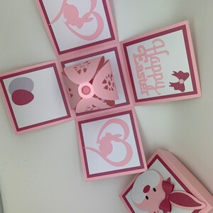 3D Easter Bunny Explosion Box Card - Etsy