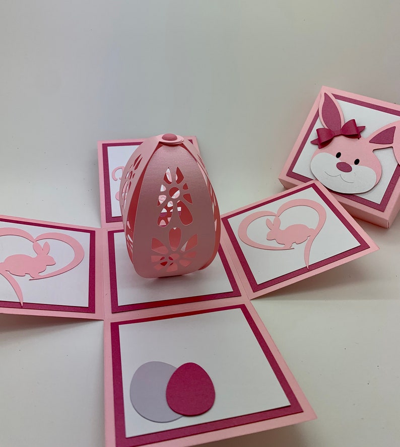 3D Easter Bunny Explosion Box Card - Etsy