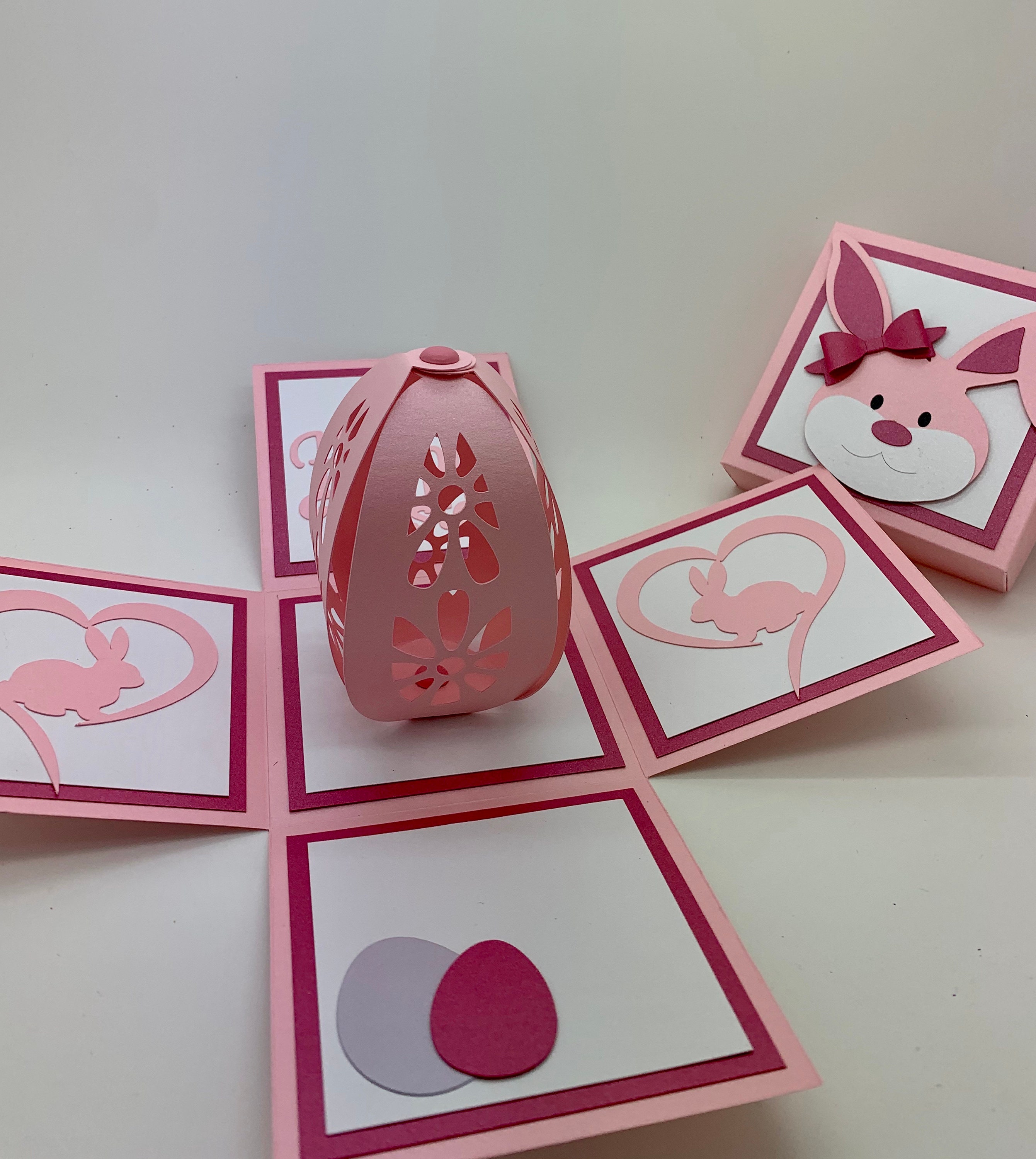 3D Easter Bunny Explosion Box Card - Etsy
