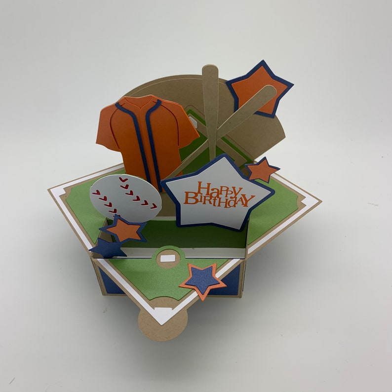 3D Baseball Birthday Box Card | Etsy