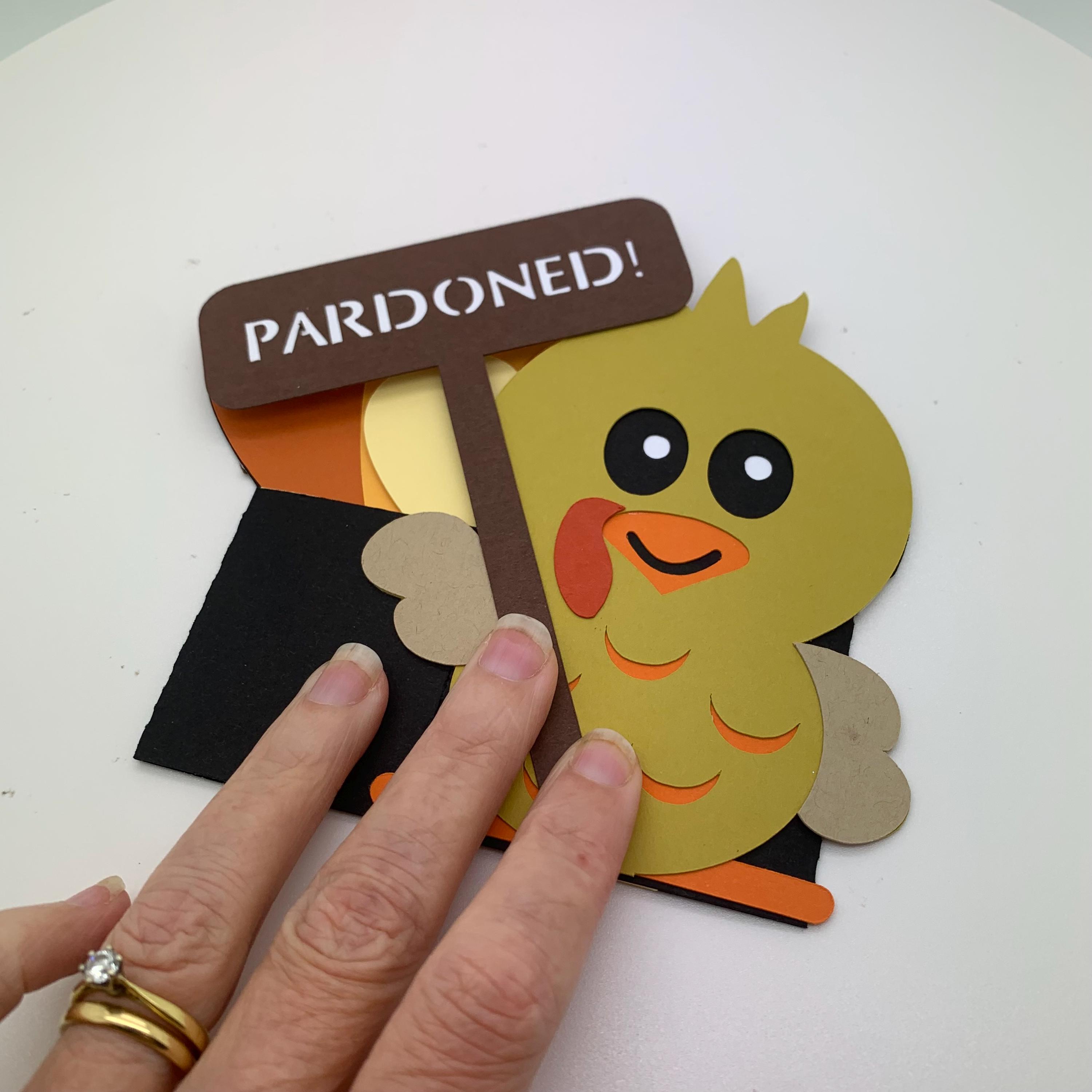 3D Pardoned Turkey Thanksgiving Card - Etsy