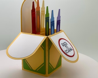 3D First Day of School Box Card - Etsy