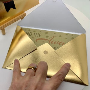 5 Gold Award Envelopes for Staff Appreciation, Teacher Recognition ...
