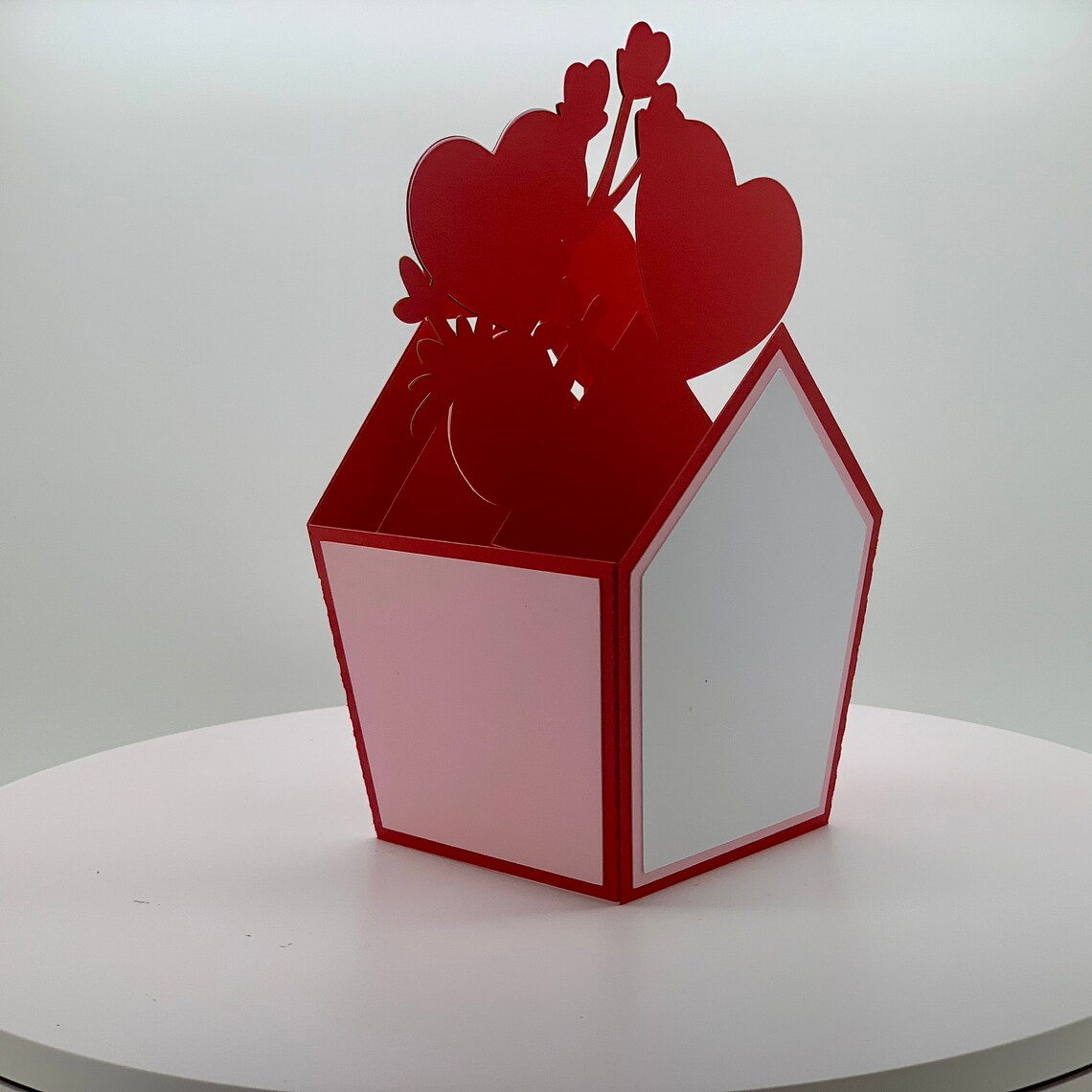 3D Valentines Day Bird House Box Card - Etsy