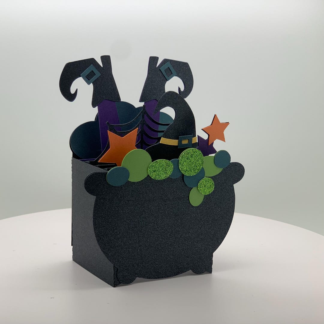 3D Halloween Witch Cauldron Card - Etsy