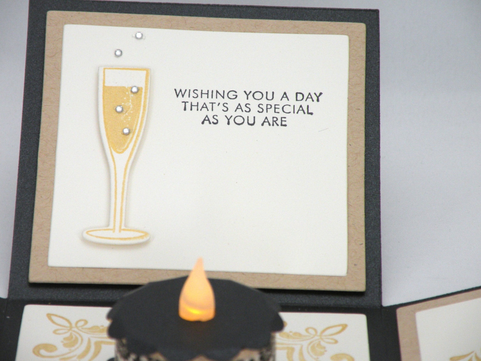 3D Birthday Card, Explosion Box Card With Tea Light and Optional Age ...