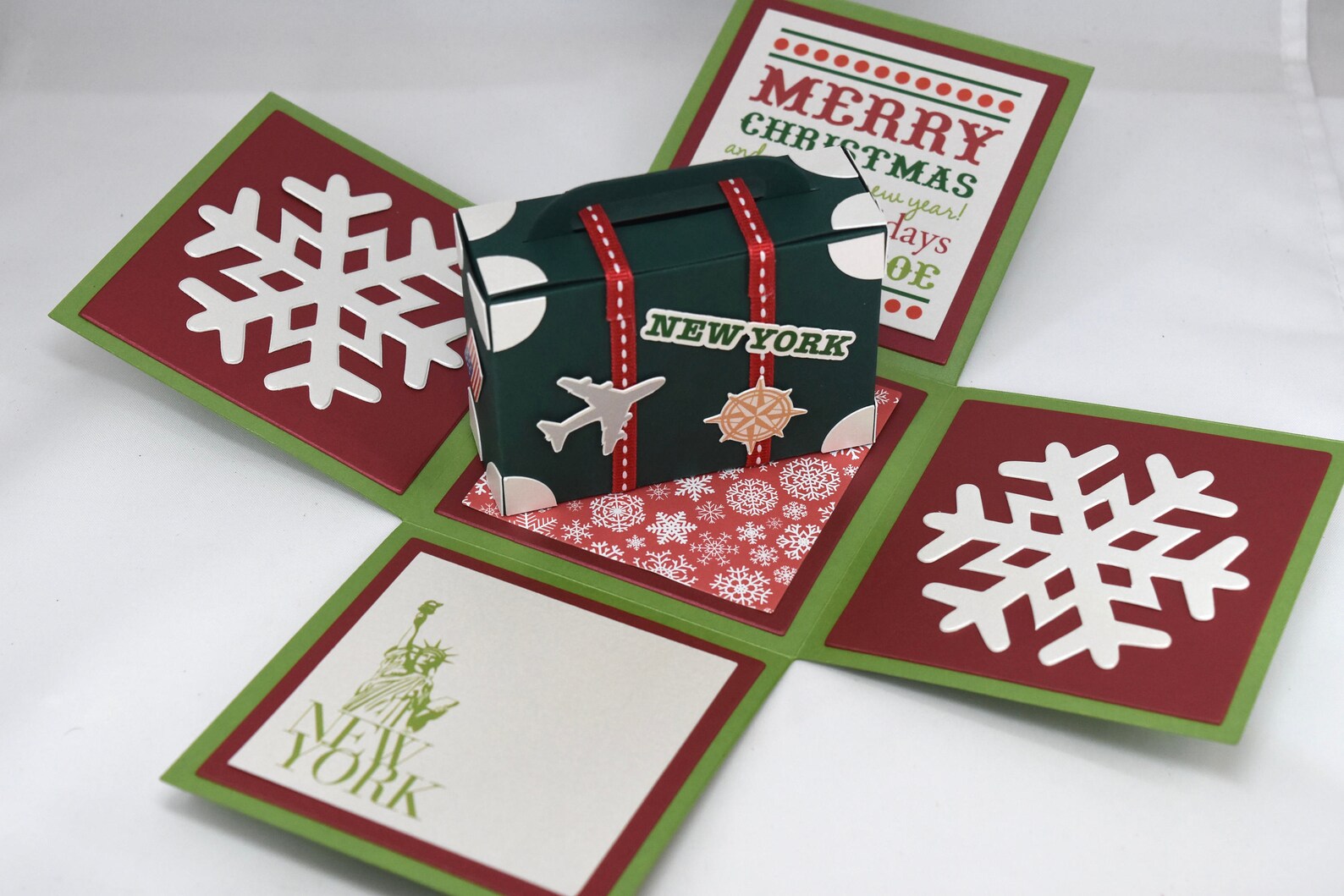 3D Travel Themed Christmas in New York Card Explosion Box | Etsy