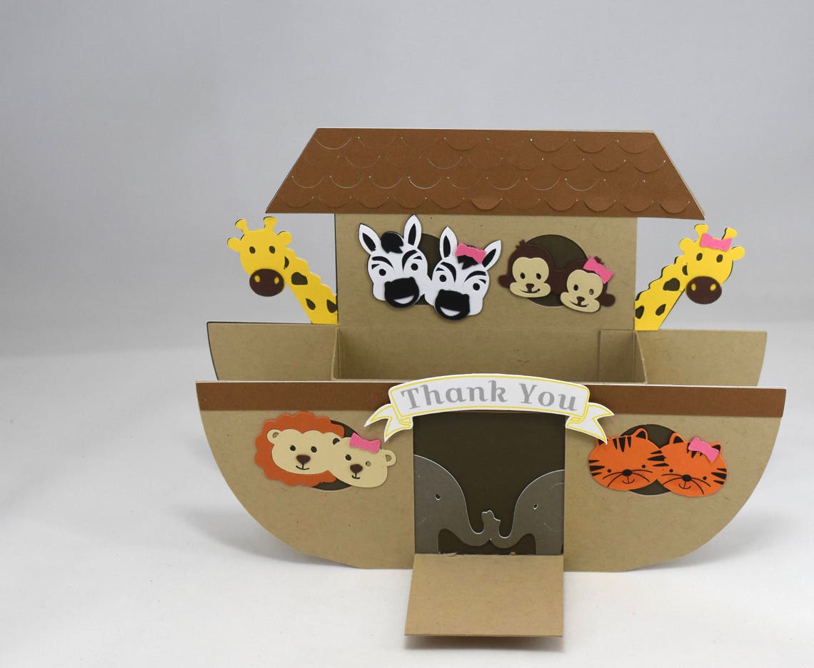 3D Noah's Ark Card for Birthday Congratulations or Thank - Etsy