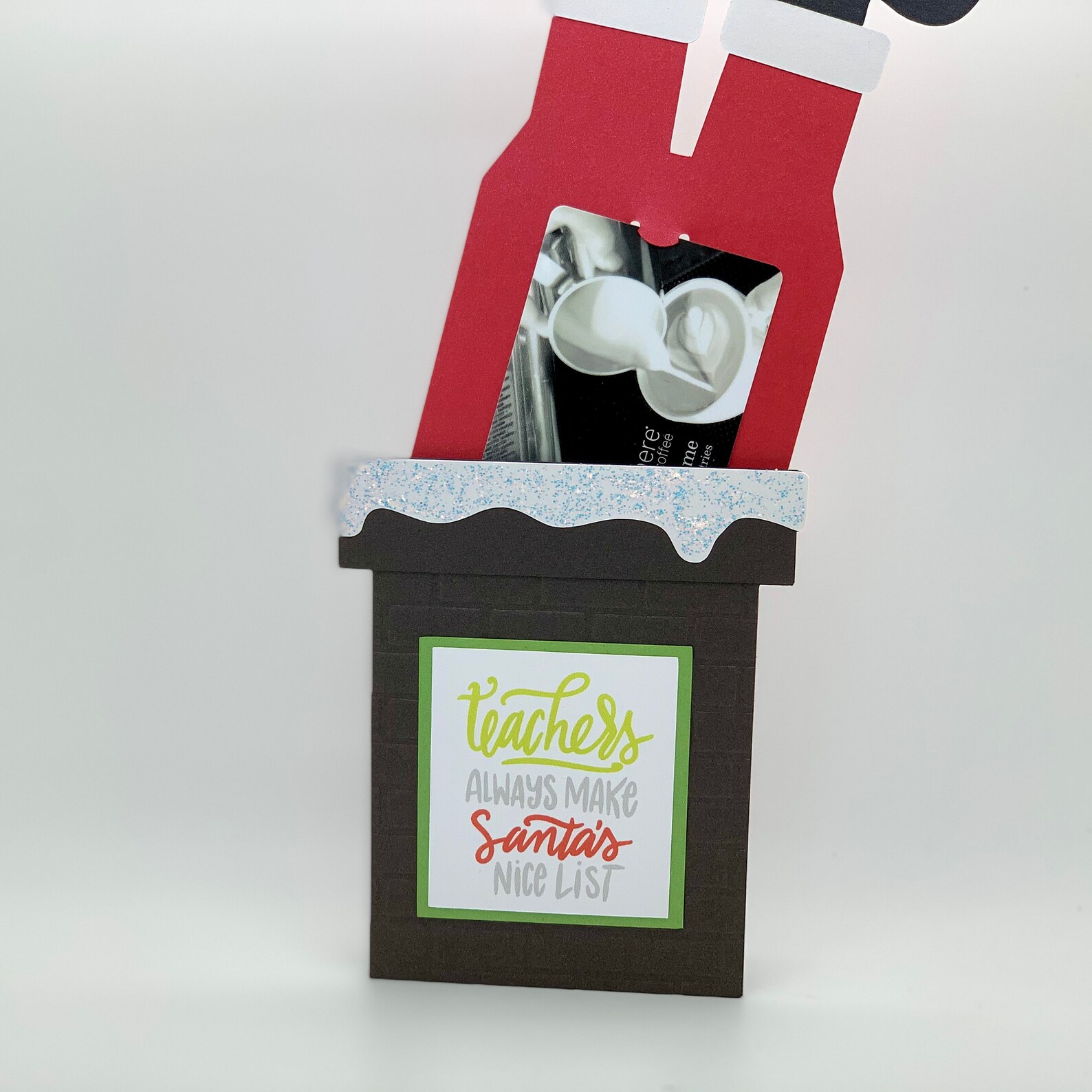 Santa Chimney Gift Card Holder for Teachers - Etsy