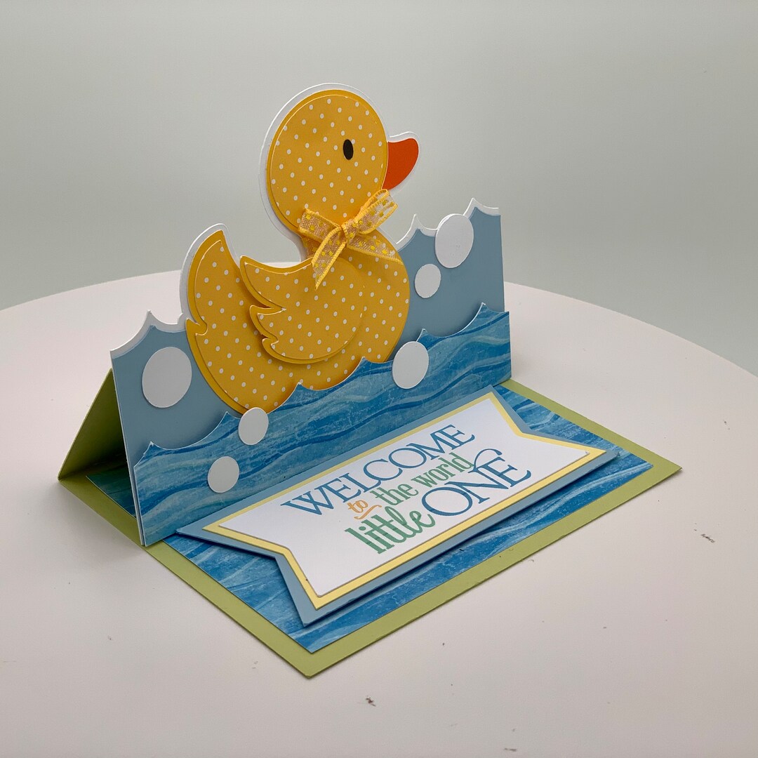 Small 3D Welcome to the World Little Duckie New Baby Congratulations ...
