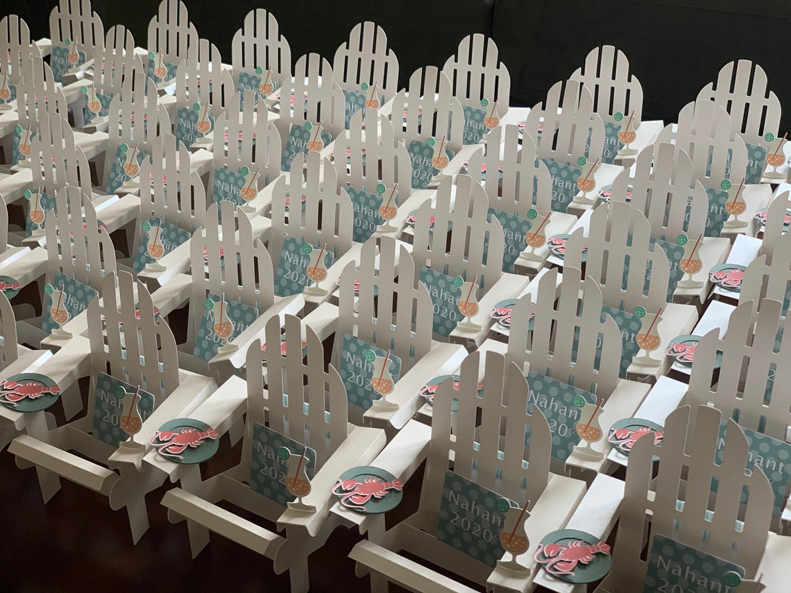 3D Adirondack Chair Birthday Card With Lobster and Cocktail - Etsy