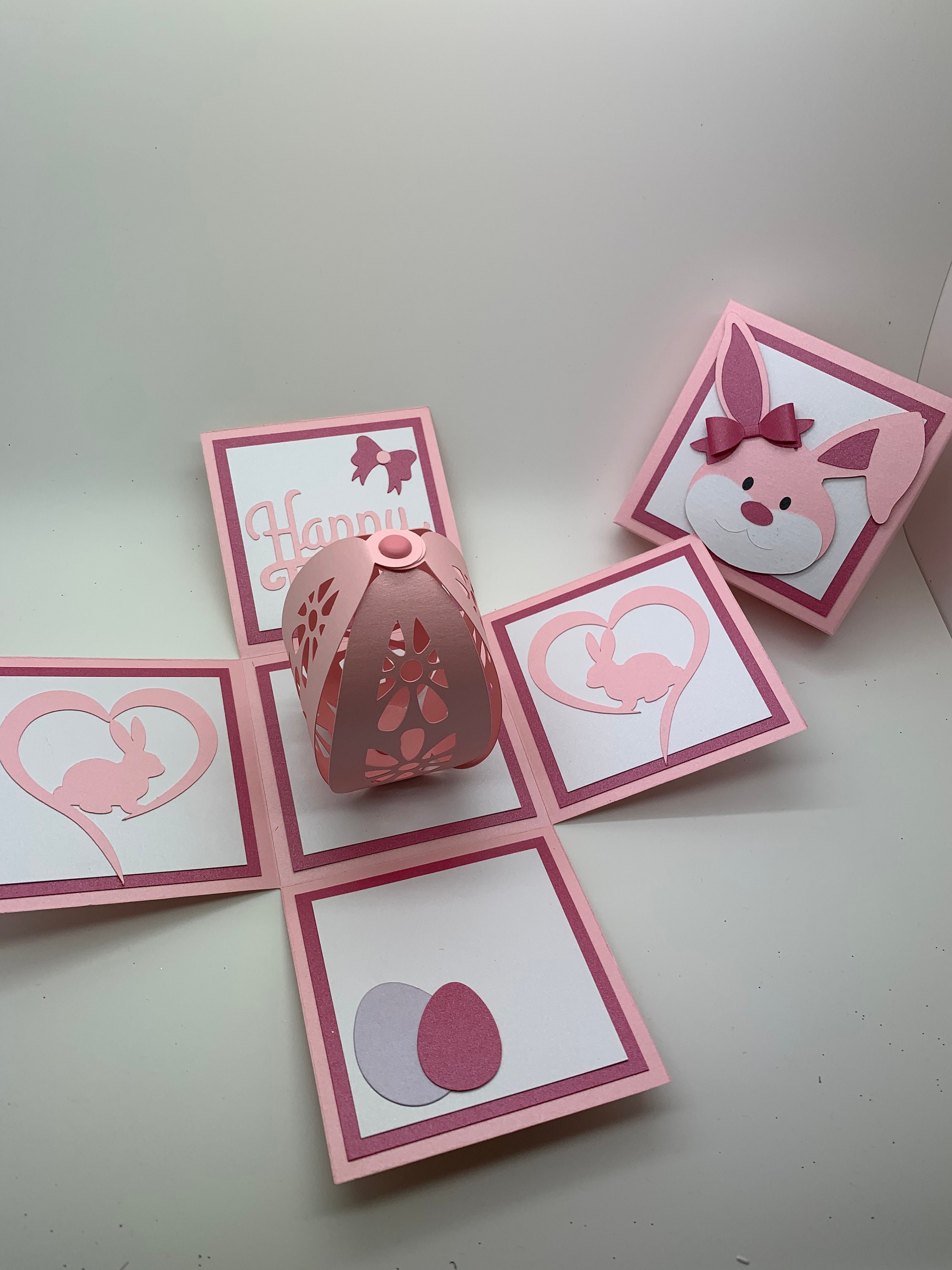 3D Easter Bunny Explosion Box Card - Etsy