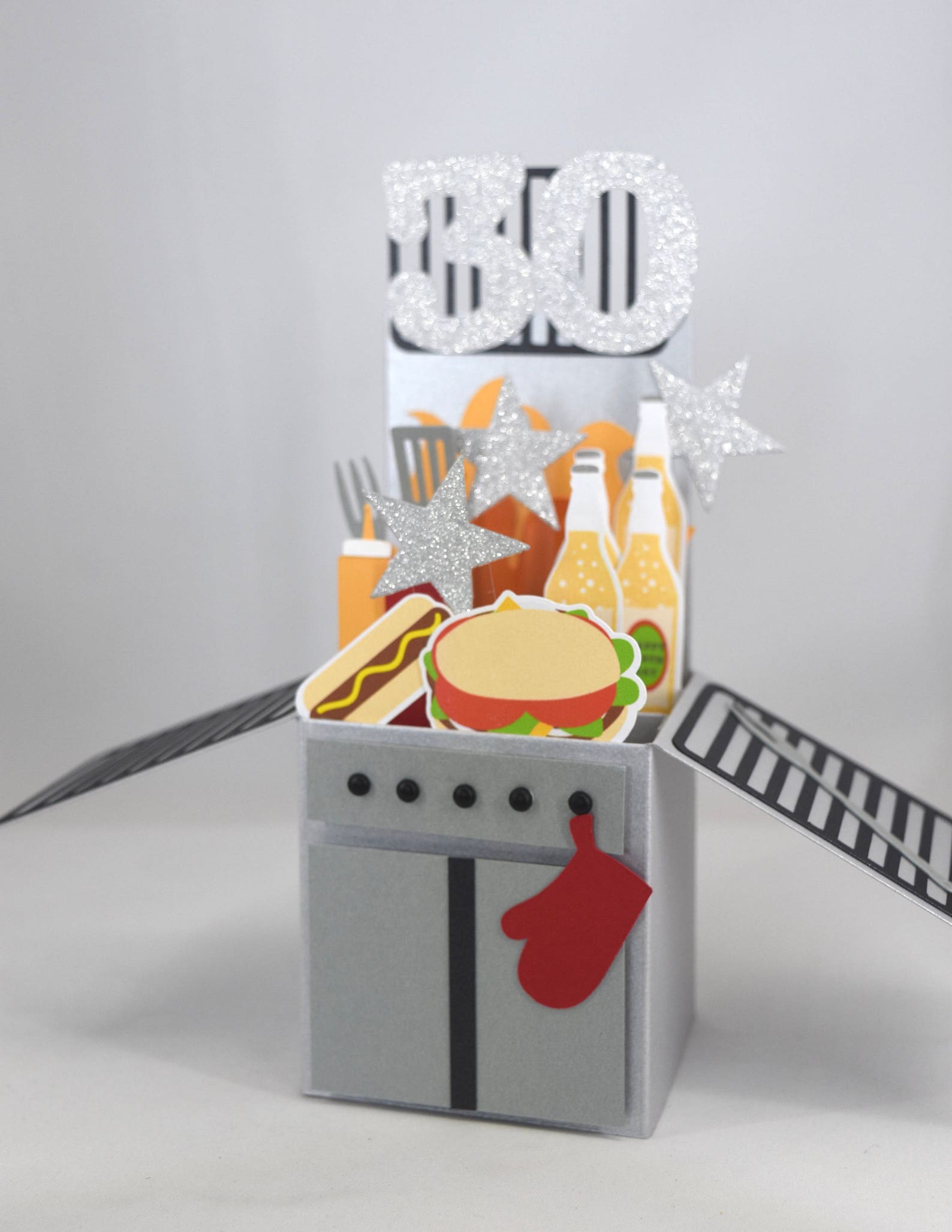 3D BBQ Age Birthday Card, Box Card - Etsy